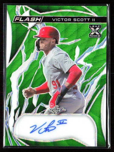 Victor Scott II 2023 Leaf Flash Green Auto /5 #F-VS1 | eBay