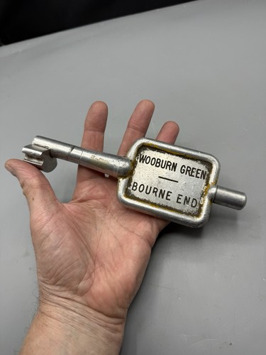 Tyers No9 Single Line Aluminium Key Token WOODBURN GREEN-BOURE END As ...