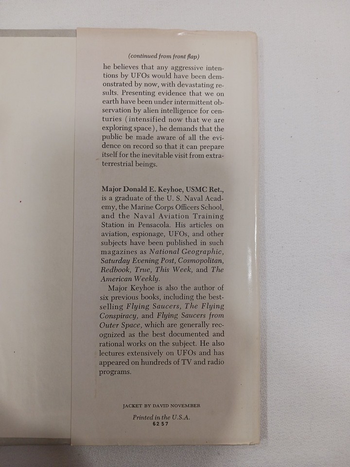 Aliens From Space Donald E. Keyhoe 1973 Book Club Edition BCE HC ...