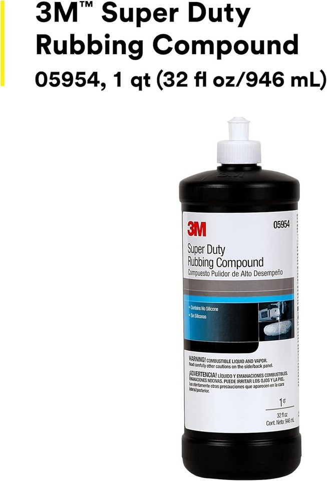 3M Super Duty Rubbing Compound, 05954, 1 qt (32 fl oz/946 mL) | eBay