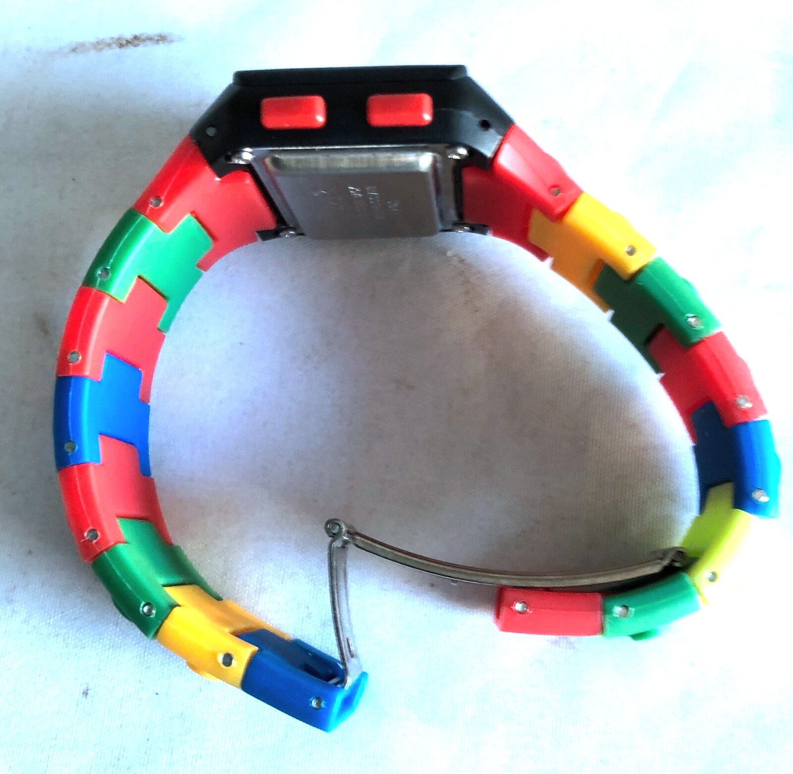 Unisex SHHORS Lego-Color Band Multi Function Kids Adult LED Wrist Watch ...