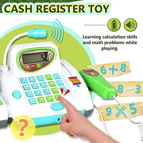 Childs Big Toy Till Cash Register with Scanner Kids Shopping Till Play ...