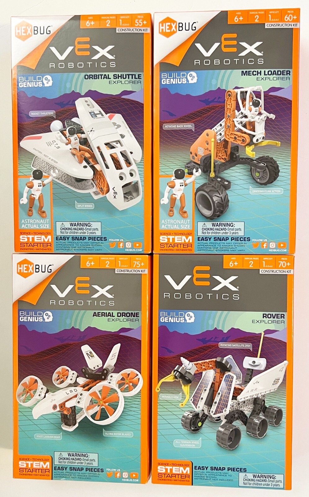 VEX ROBOTICS Orbital Shuttle Explorer, Mech Loader, Aerial Drone, Rover ...