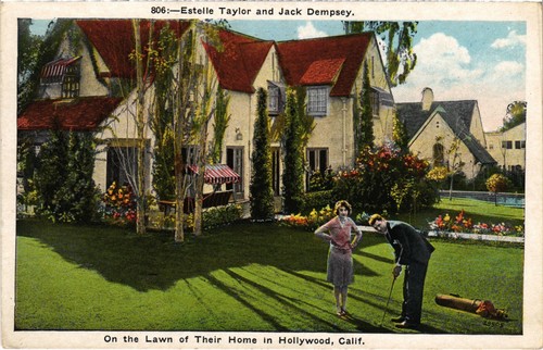 PC GOLF, ESTELLE TAYLOR AND JACK DEMPSEY, Vintage Postcard (b45372) | eBay