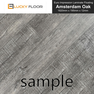 Laminate Flooring 12mm Amsterdam Oak Sample Floating Floorboard Timber ...