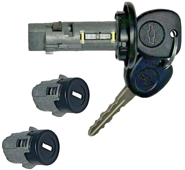 Chevrolet GM OEM Ignition/Black Doors Lock Key Cylinder Set With Keys ...