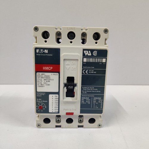 NEW Eaton HMCP150U4C /C HMCP Motor Circuit Protector 150A 3P 250VDC ...