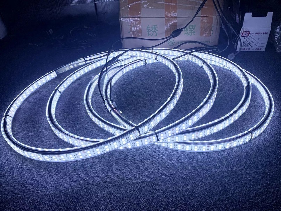 15.5"IP68 Double ROW COLD WHITE Double Sided LED Trucks Wheel Rim Light ...