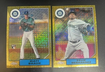 2022 Topps Series 2 -1987 Chrome Silver Mojo Félix Hernandez + Matt ...