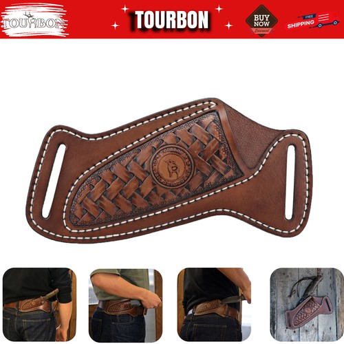 Leather Fixed Blade Knife Sheath Belt Pouch EDC Knives Holster Camping ...