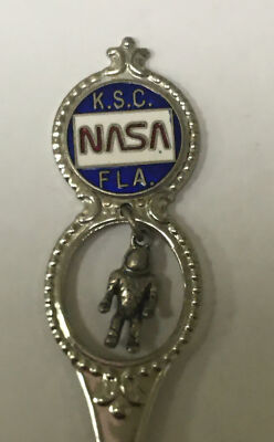 Vintage Souvenir Spoon US Collectible NASA Kennedy Space Center Florida ...