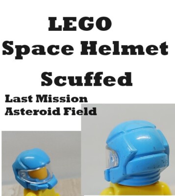LEGO Space helmet Asteroid Damage Back New Face Shield Visor Dark ...