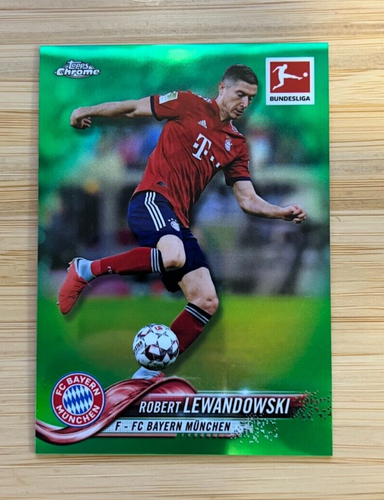 2018-19 Topps Chrome Bundesliga Robert Lewandowski Green Refractor /99 ...