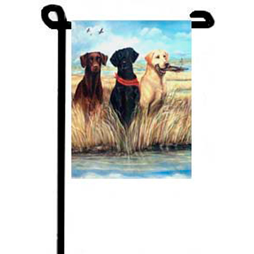 Lab Trio Garden Flag | eBay