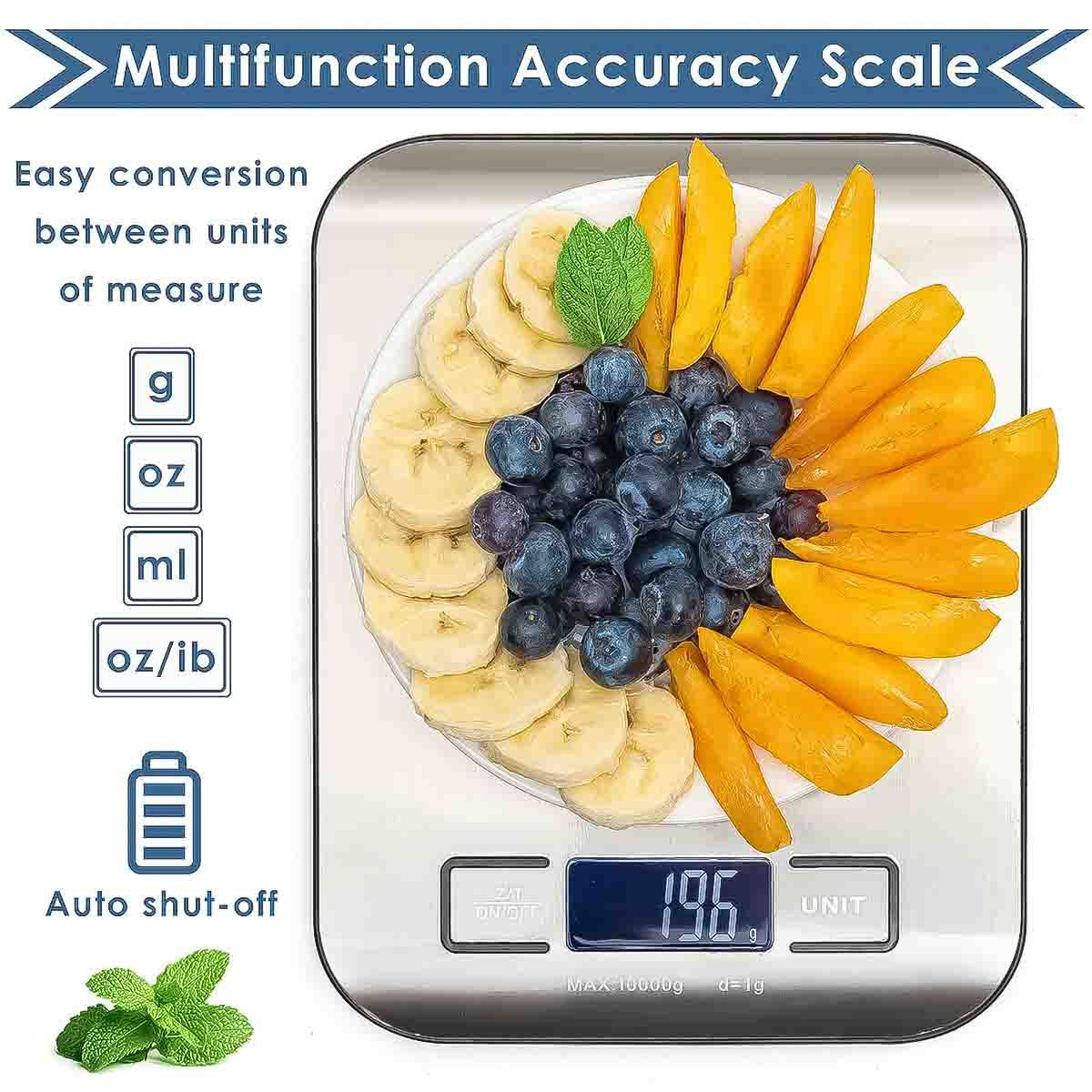 Digital Food Scale, 20lb Kitchen Scales Grams & Ounces For Weight Loss ...
