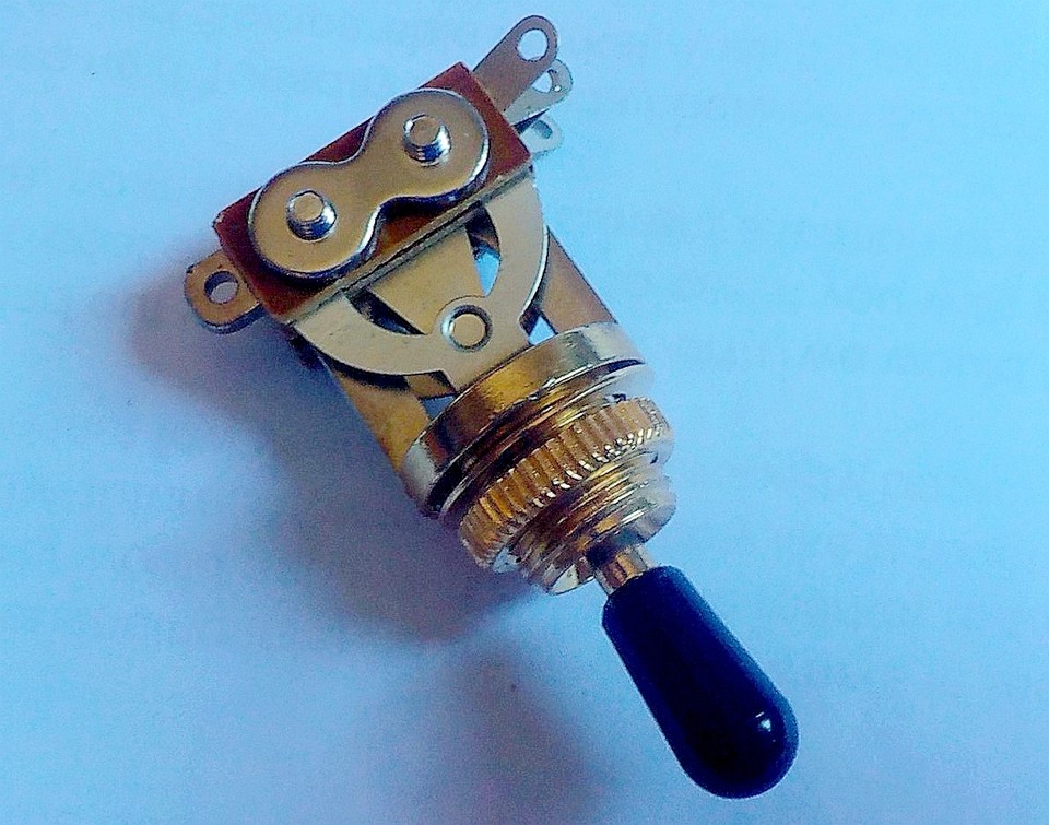 Genuine Epiphone 3 Way Toggle Switch GOLD & Black Tip for Gibson Import ...