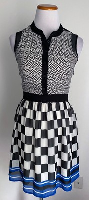Made For Impulse Fashion Week Sleeveless Checkered Button Up Dress ...