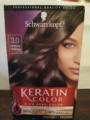 Schwarzkopf Keratin Color New Formula Permanent Hair Color #3.0 ...