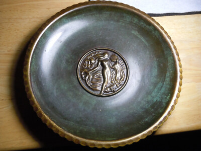 Vintage Metal Mir'jam Lady Tamborine Decorative Collectible Plate As ...