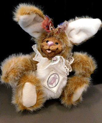 14" Kimbearly's Original LE Plush "Becky" Rabbit Resin Face Bunny ...