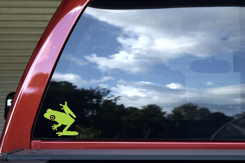 4in x 4in American Green Tree Frog Sticker Car Truck Vehicle Bumper ...
