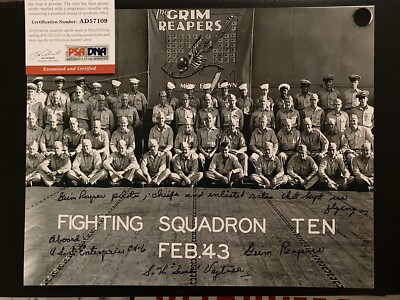 PSA/DNA Stanley Swede Vejtasa WW2 Ace Pilot Autographed 8x10 Picture 7 ...