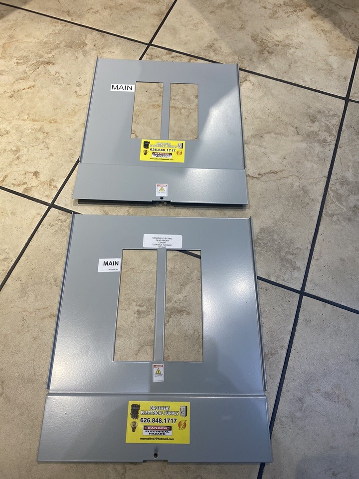 GE DEAD FRONT COVER 125A 120/240V 1 PH 12 -14-16 SPC LONG 14 1/2 WIDE ...