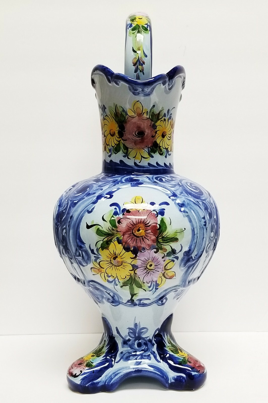 Old Alcobaca Hand Painted Portugal LIMITED EDITION Strata Group Pitcher ...