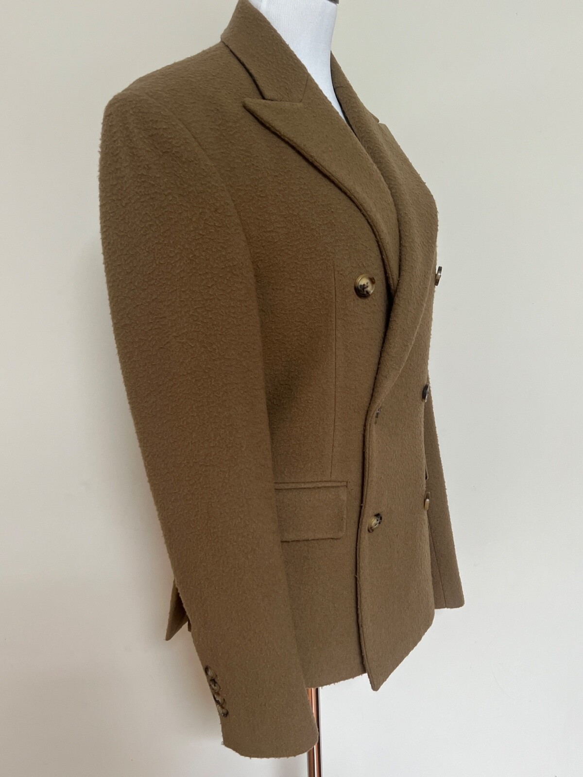 New Amiri Camel Boiled Wool Cashmere Double Breasted Blazer Jacket 48 38 $2990 | eBay