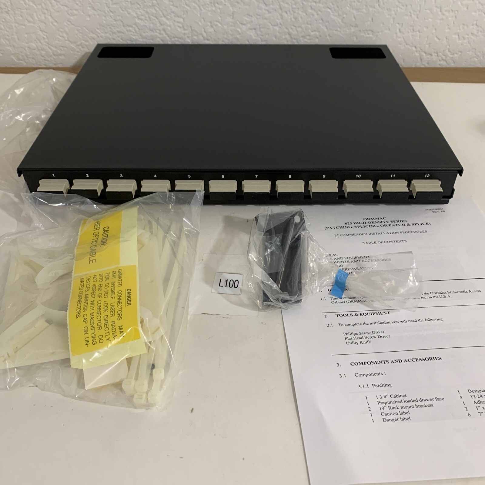 Ortronics OR-625MMC-24PD1RB Rack Mount Fiber Cabinet 625MMC24PD1RB (New ...