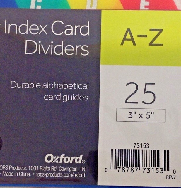 Esselte Ess-73153 A-z Durable 1/5 Cut Tab Poly Card Guide - 5 for sale ...