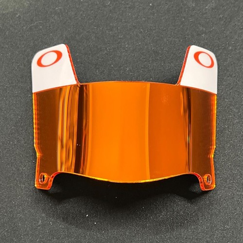 Orange Oakley Tabs - Orange Chrome MINI Football Helmet Visor with ...
