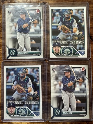 4 Card Cal Raleigh Rookie Lot Seattle Mariners Rookie Cards RC | eBay
