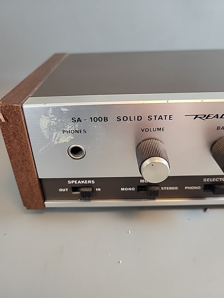 REALISTIC SA-100B Solid State Amplifier Power Up Untested Buying As Is ...