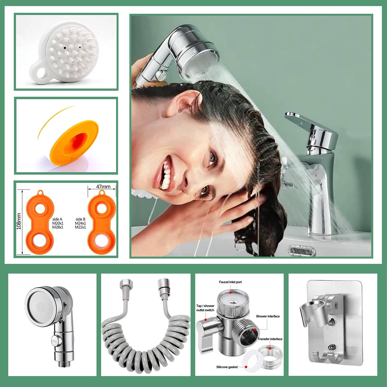 Sink Faucet Hose Sprayer Attachment handheld Sink Sprayer with 6 ...