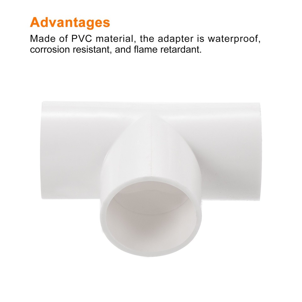 30pcs PVC Conduit Coupler T-Shaped Fittings Coupling Connector Pipe 20 ...