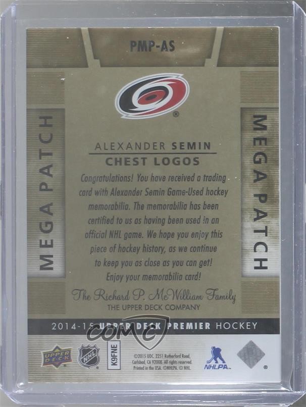 2014-15 Upper Deck Premier Mega Chest Logos /20 Alexander Semin #PMP-AS ...