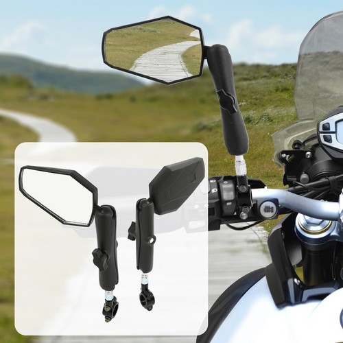 Foldable Adventure Motorcycle Rearview Side Mirrors For Suzuki Kawasaki ...