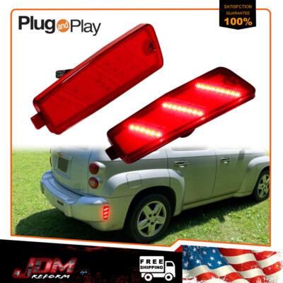 2PCS Red LED Rear Bumper Parking Side Marker Lights For 2006-2011 ...