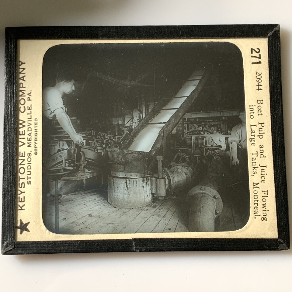 Magic Lantern Glass Slide Photo Keystone Sugar Beet Factory Juice ...
