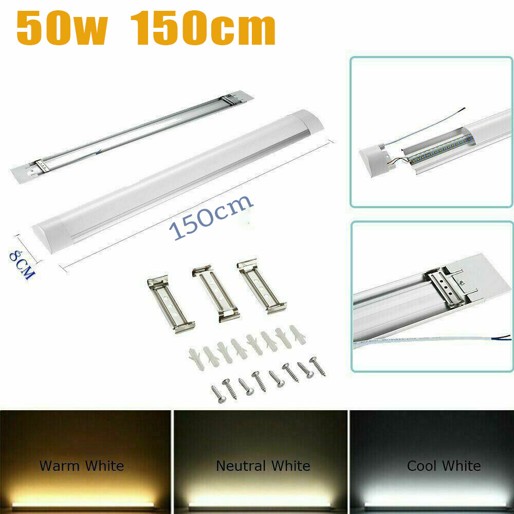 LED Slim Ceiling Batten Tube Light 30CM 60CM 90CM 120CM Linear Fluro ...
