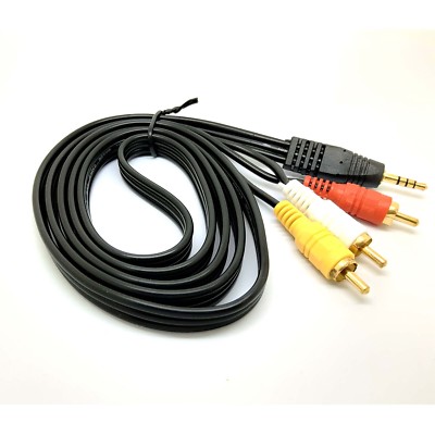 3.5mm to 3RCA AV A/V TV Video Cable Cord Lead For Samsung Video Camera ...