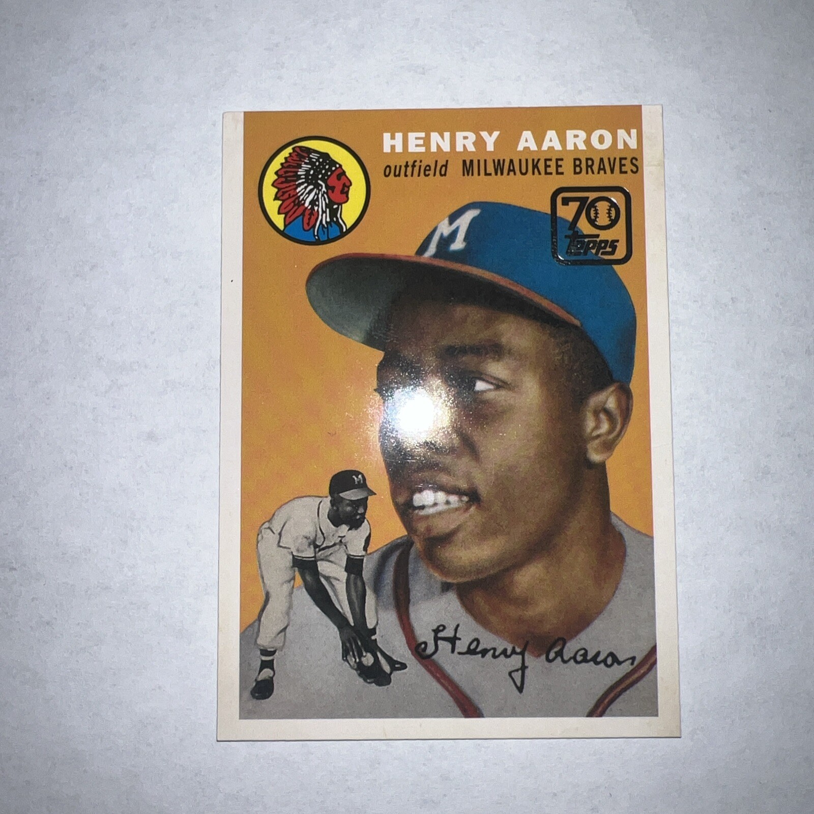 Henry Hank Aaron 2021 Topps Series 1 Rookie Reprint Insert TDH-3 Braves ...