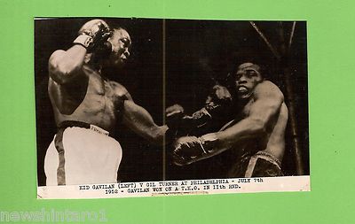 #L2. BOXING FAN CARD - KID GAVILAN V GIL TURNER 1952 | eBay Australia