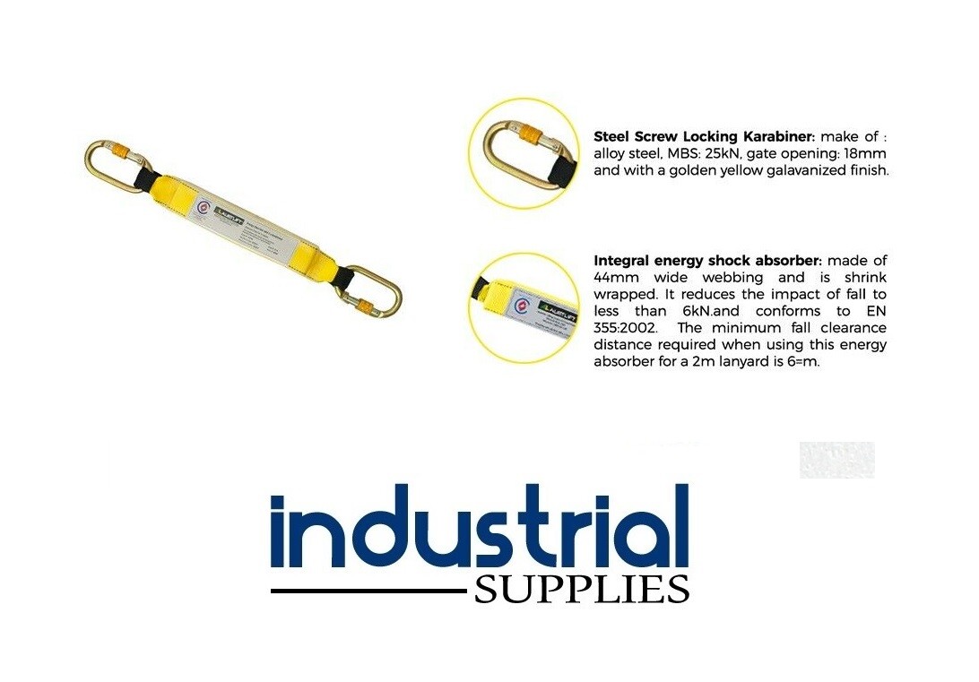 Shock Absorber Pack With Screw Gate Karabiner Each End - Height Safety ...