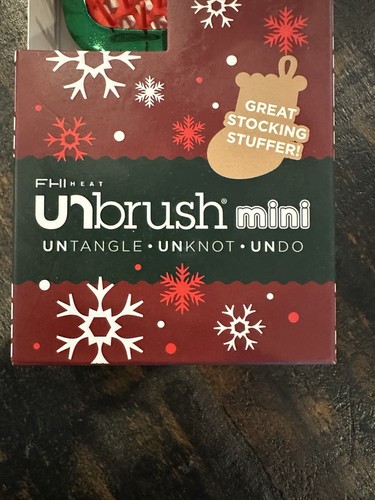 UNBRUSH MINI HAIR BRUSH Special Edt Untangle, Unknot, Undo Green W/ Red ...