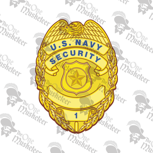 NAVY SECURITY BADGE- DECAL, QUALITY 3M VINYL | eBay