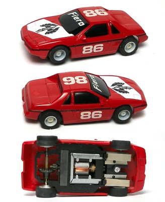 1985 TYCO HP7 HP-7 Curvehugger Red Pontiac Fiero #86 Car Slot Car ...