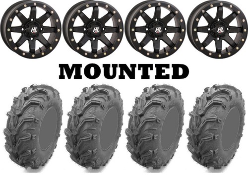 Kit 4 EFX MotoMax 27x10-14/27x12-14 on HL9 Beadlock Matte Black Nar CAN ...