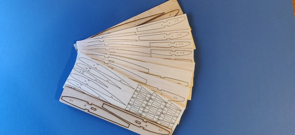 Airtronics Legend 113in Span RC Sailplane Laser Cut Balsa Wing RIB Set ...